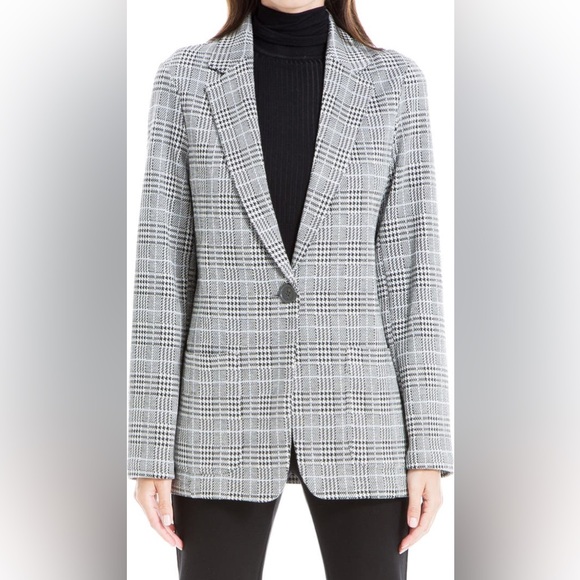 Max Studio | Jackets & Coats | Max Studio Double Knit Onebutton Blazer ...